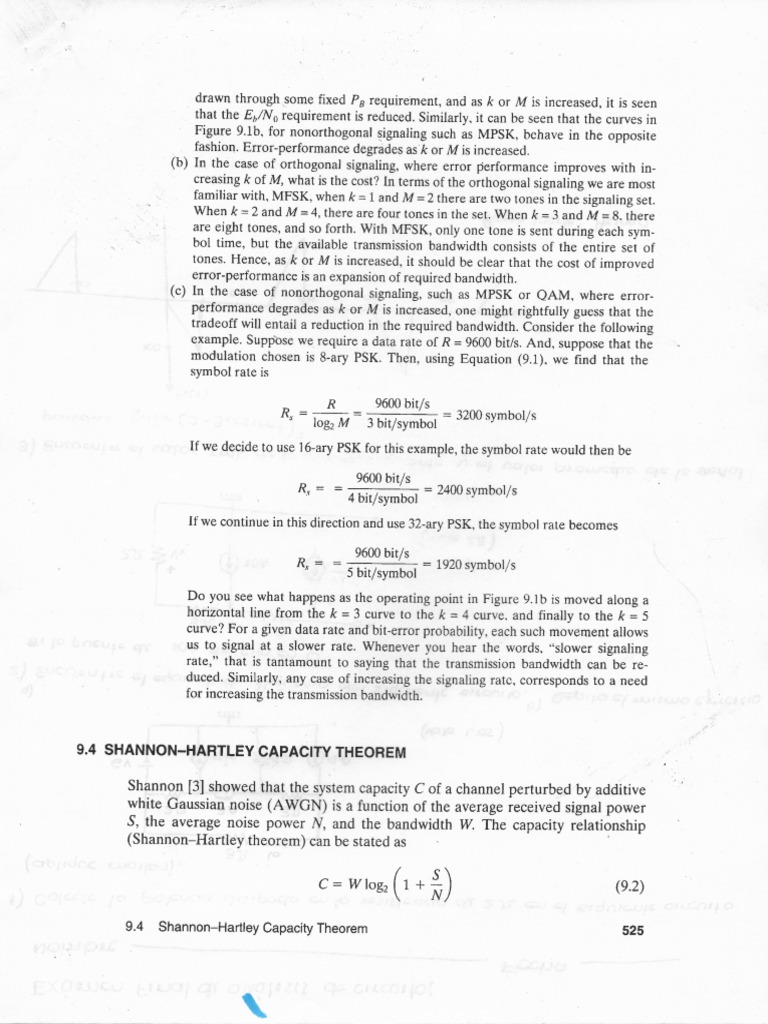 Shannon-Hartley Capacity Theorem | PDF