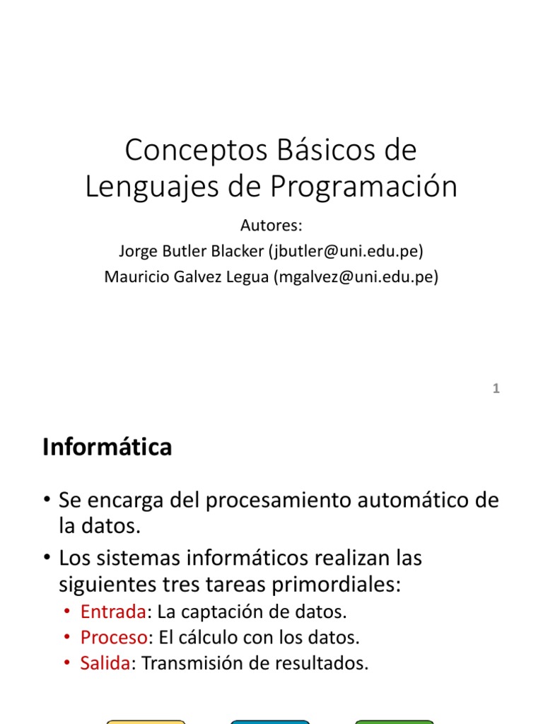 1.conceptos Básicos | PDF | Lenguaje de programación | Programación de ...