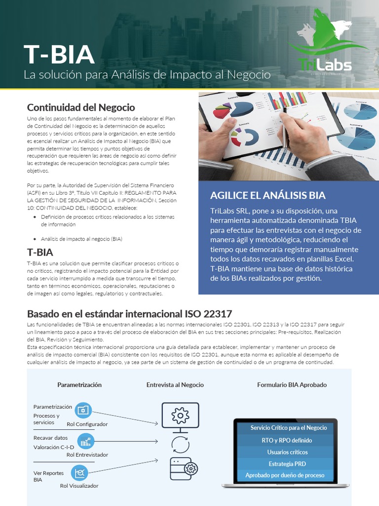 DataSheet T-BIA - Trilabs | PDF | Seguridad de información | Sistema de ...