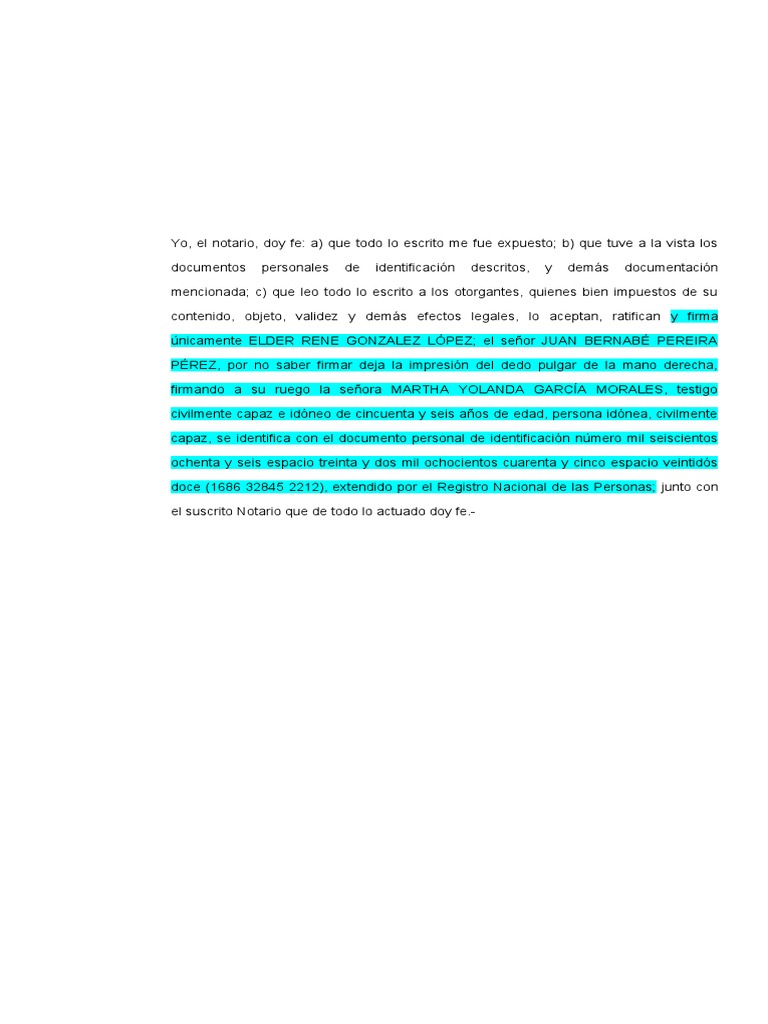 Modelo de Redacción - Testigo A Ruego | PDF