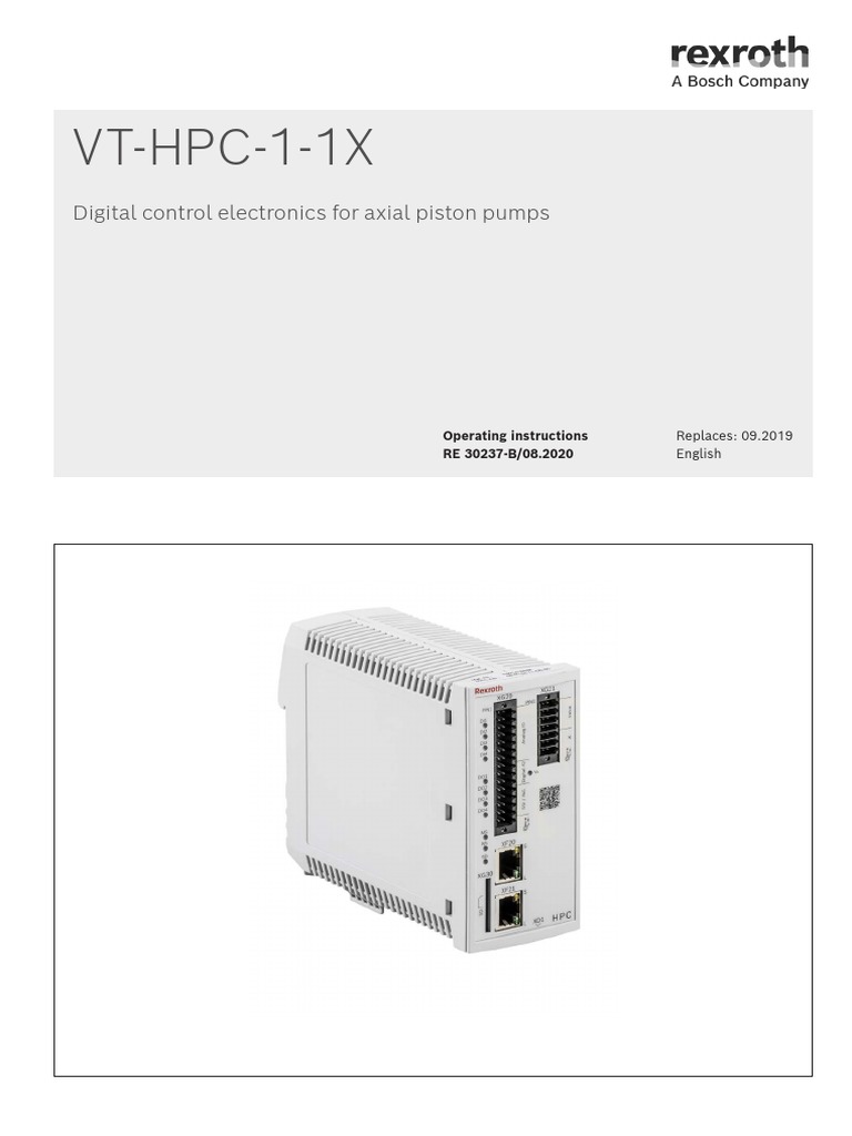 VT-HPC-1-1X: Digital Control Electronics For Axial Piston Pumps | PDF ...