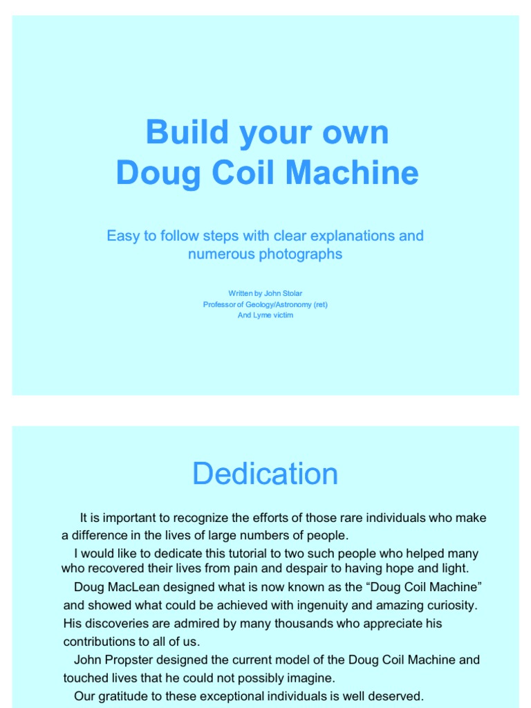 Build Your Own Doug Coil Machine | PDF | Inductor | Inductance
