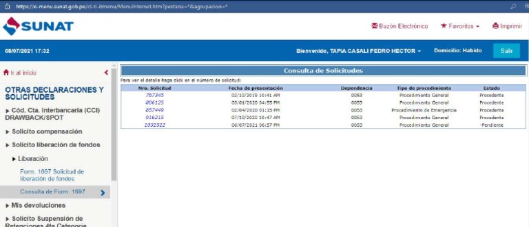 Formulario 1697 | PDF