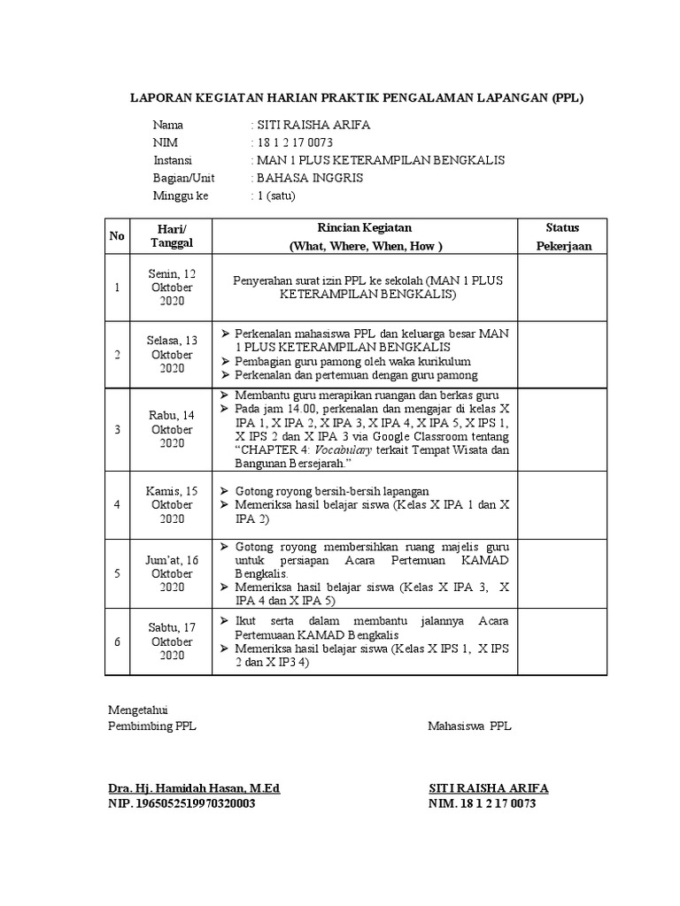 Laporan Harian PPL Virtual | PDF