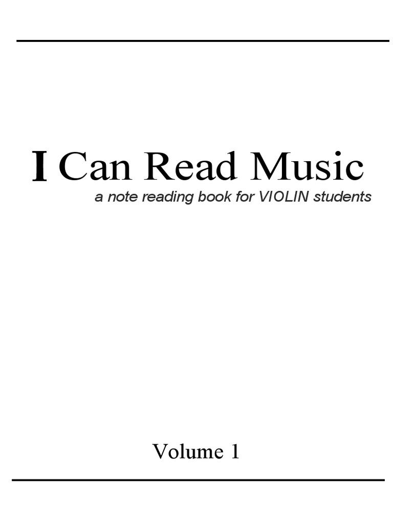 I Can Read Music Violin Comp PDF | PDF | Cognition