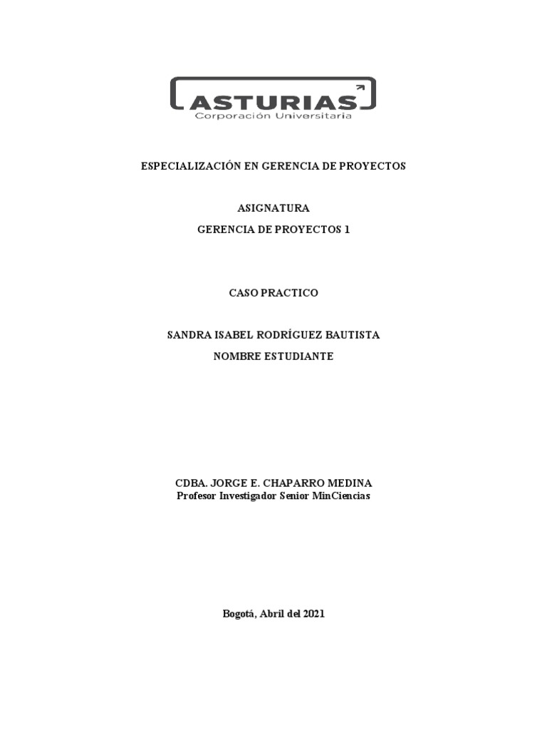 Caso Practico Unidad 2-Gestión de Proyectos L | Descargar gratis PDF | Privacidad de la ...