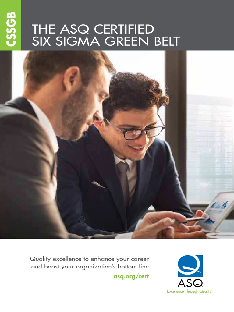 The Asq Certified Six Sigma Green Belt | PDF | Statistics | Analysis Of ...