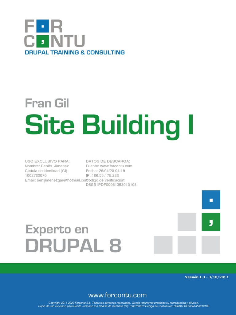 Forcontu d8 Site Building1 Completo | PDF | Drupal | Foro de Internet