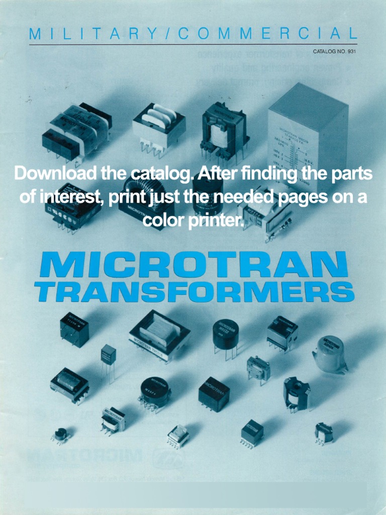 Microtran Catalog | PDF