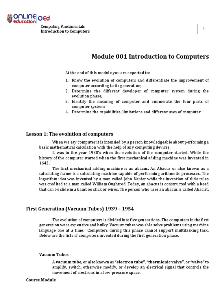 Week 1 Introduction To Computers Pdf Computer Data Storage 3837