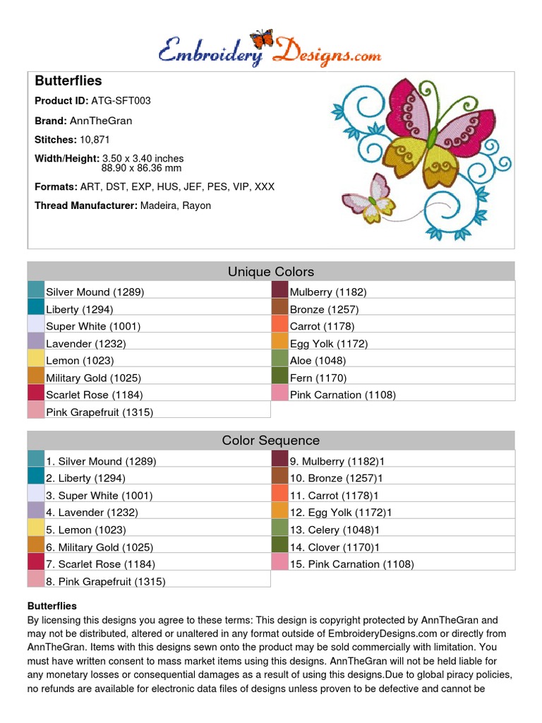 Butterflies: Unique Colors | PDF