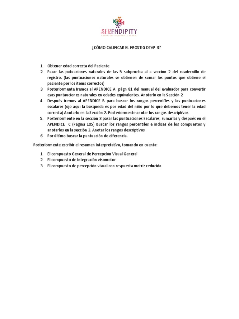 Cómo interpretar y calificar los resultados del Frostig Test de ...