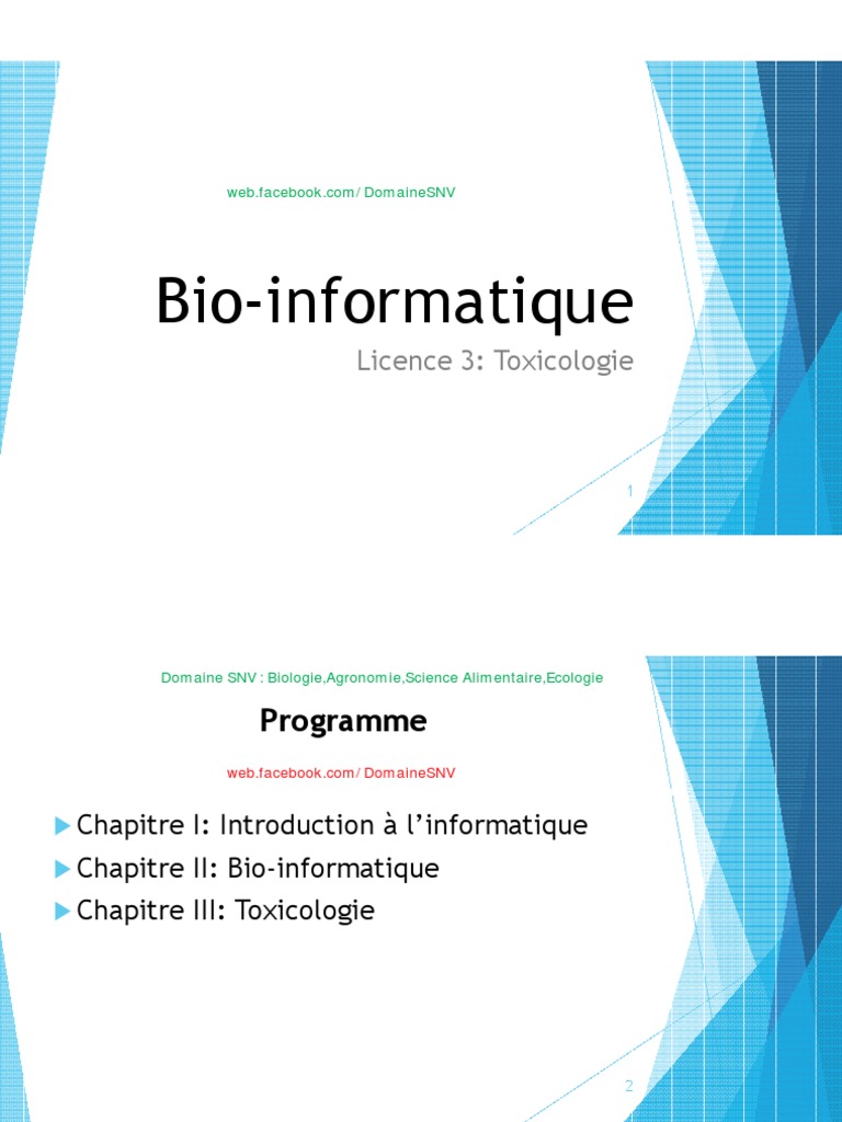 Cours Bio Informatique Partie 01 | PDF | Informatique | Mémoire ...