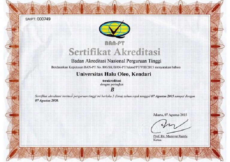 Akreditasi UHO | PDF