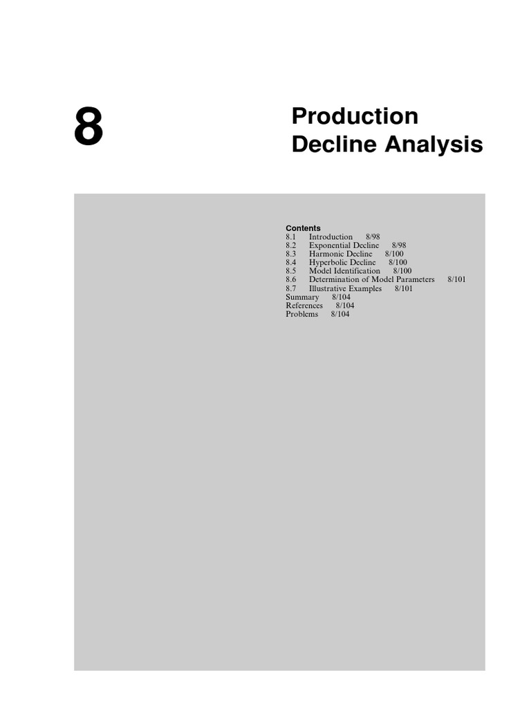 Production Decline Analysis Models | PDF | Logarithm | Mathematical ...