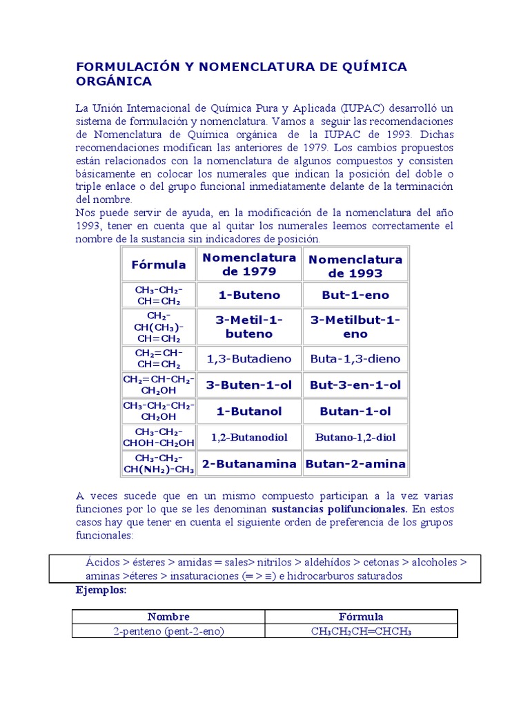 Normas IUPAC Organica 1993 | PDF | Química Orgánica | Química