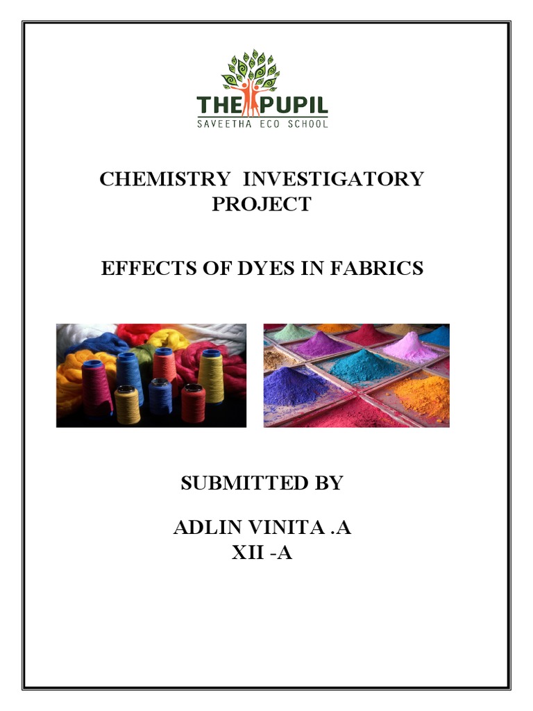 Effects of Dyes on Textile Fabrics | PDF | Dye | Dyeing
