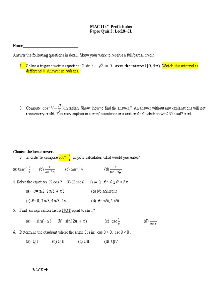 Solve A Trigonometric Equation: 2 Sin 3 0 Over The Interval ...