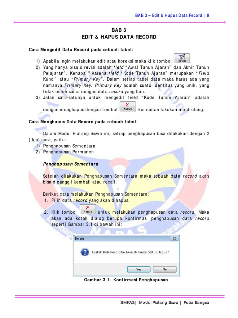 Bab 3 - Edit & Hapus Data Record | PDF