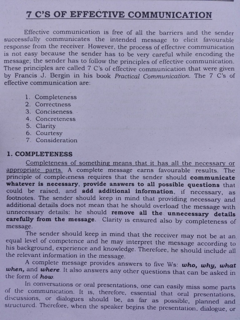 7c's of Communication | PDF