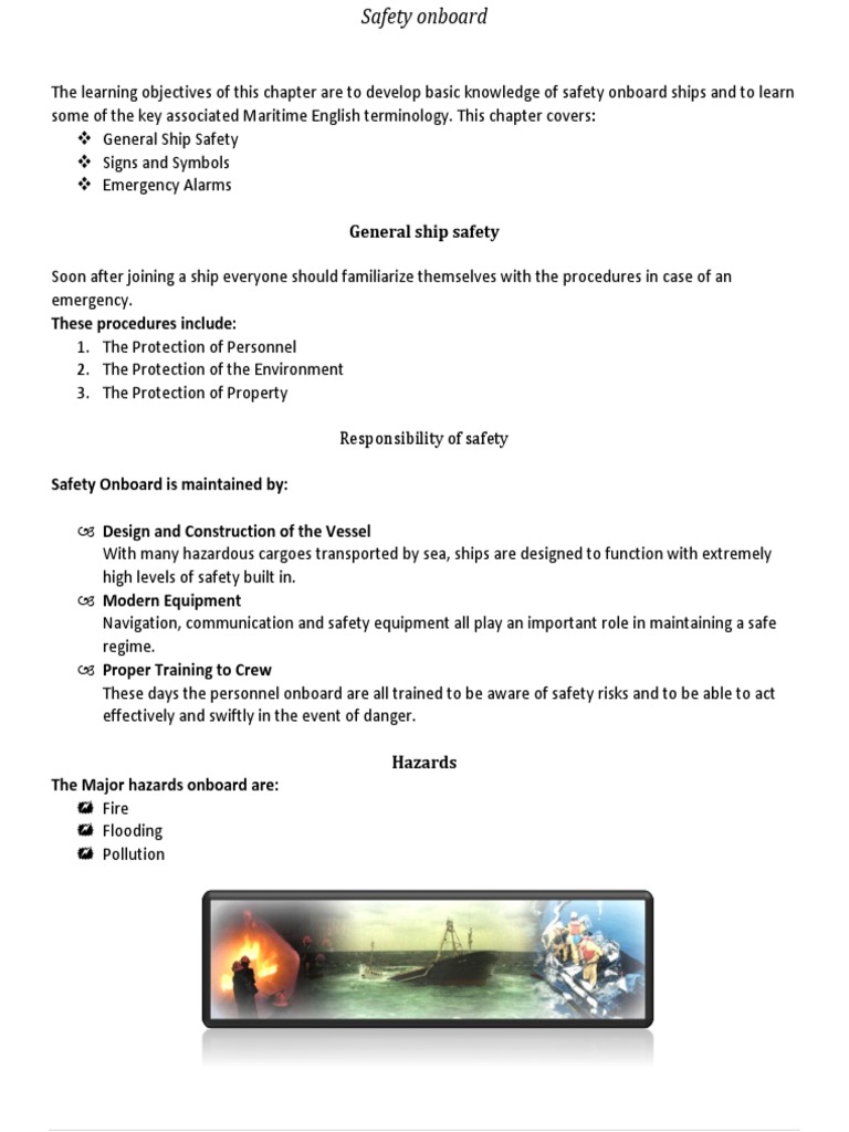 Onboard Safety | PDF | Ships | Pollution