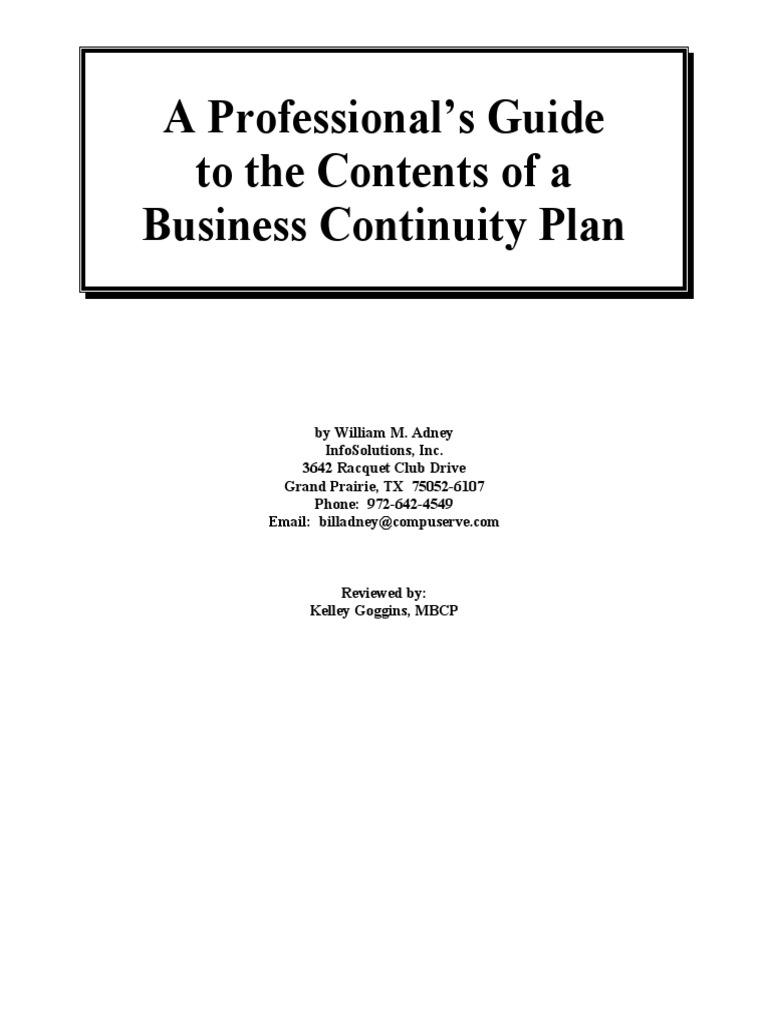 Business Continuity, BIA DRP | PDF | Office Of The Comptroller Of The ...