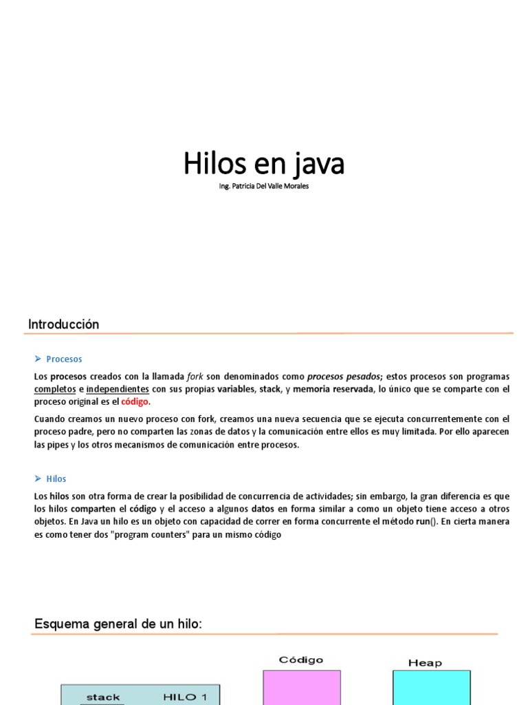 Hilos en Java (1a Parte) | PDF | Proceso (Computación) | Hilo (Computación)