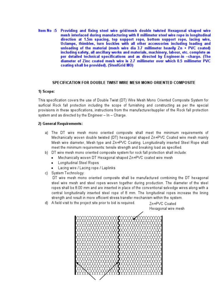 TS - Double Twist Wire Mesh Mono Oriented Composite | PDF | Rope | Wire