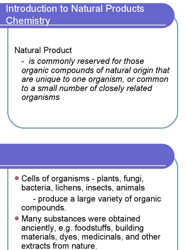 Overview of Natural Products Chemistry | PDF | Natural Products ...