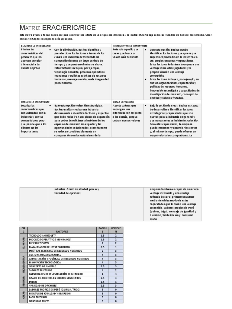 Backus Matriz Plantilla Erac-Eric-Rice | PDF | Gestión de recursos ...