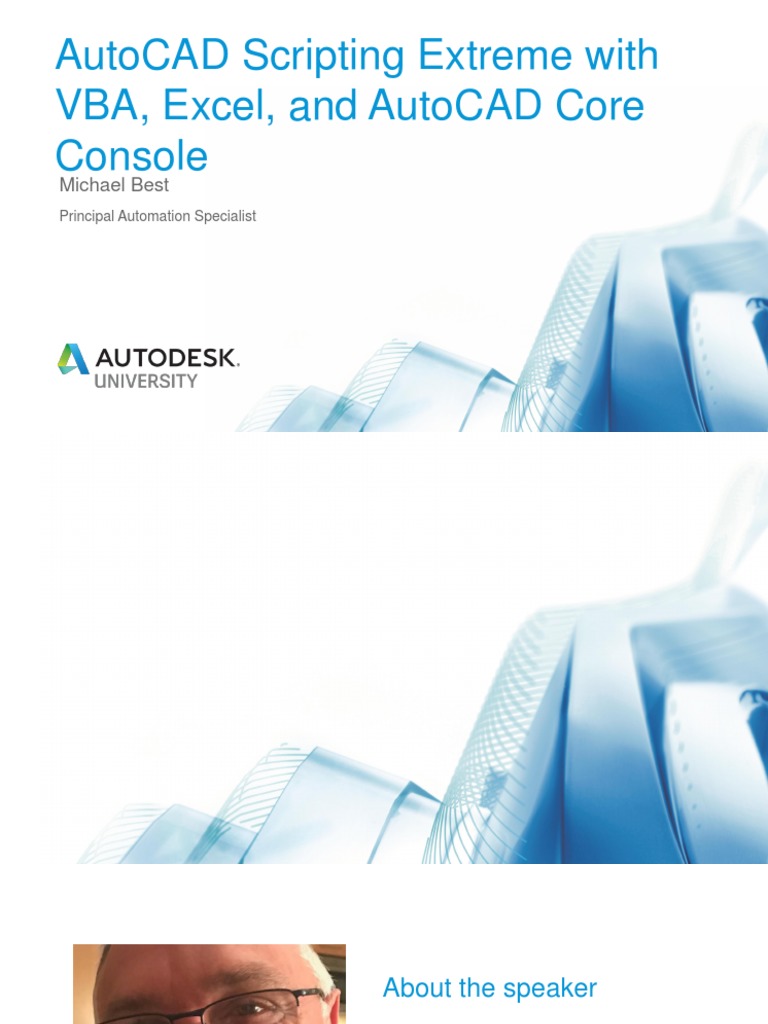 Autocad Scripting Extreme With Vba, Excel, and Autocad Core Console ...