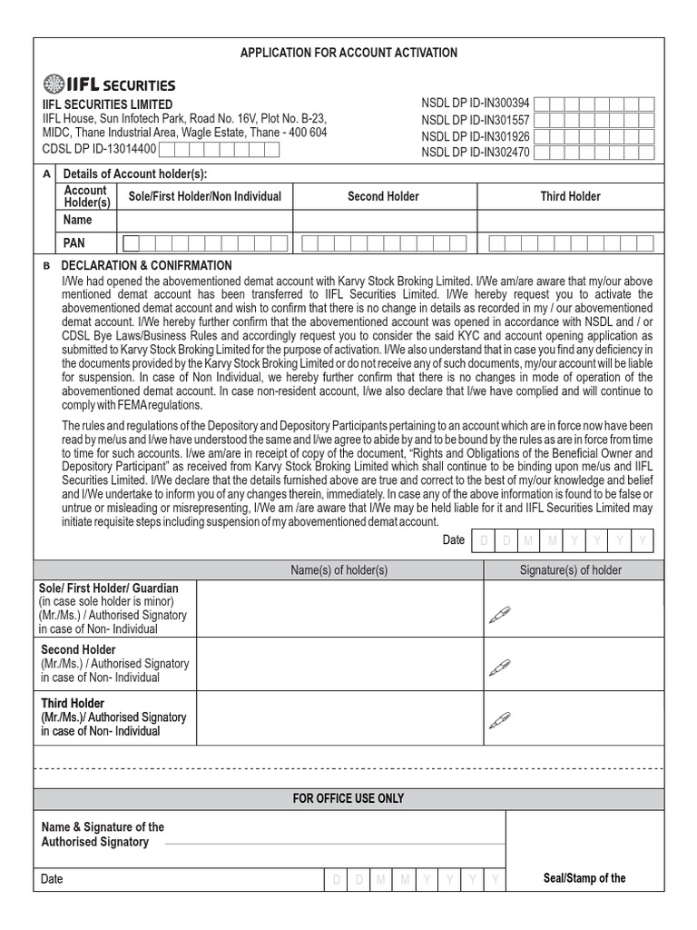 Annexure For Unfreeze Karvy Demat Account | PDF | Justice | Crime & Violence