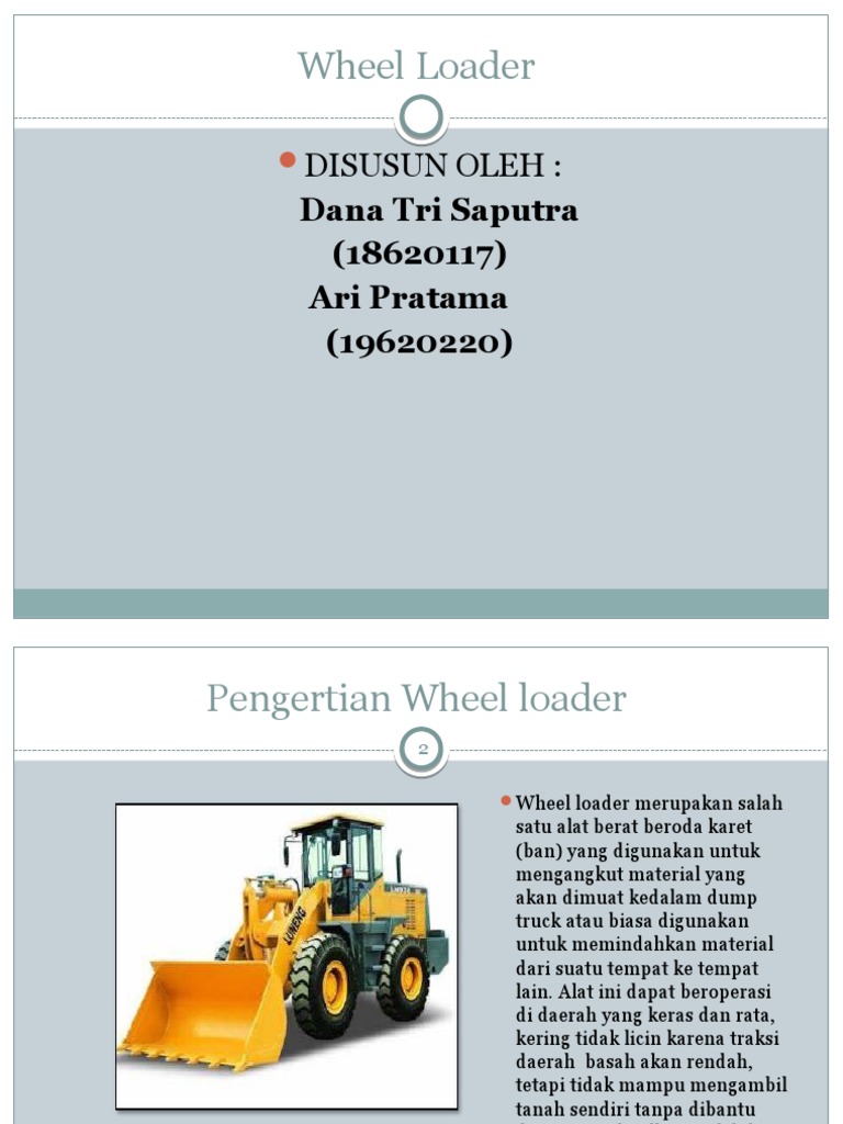 Komponen dan Fungsi Wheel Loader | PDF