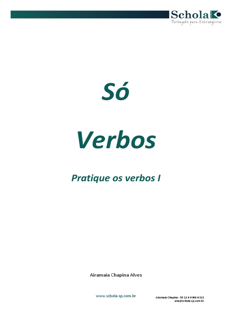 Pratique os verbos | PDF | Relações sintáticas | Conjugação gramática
