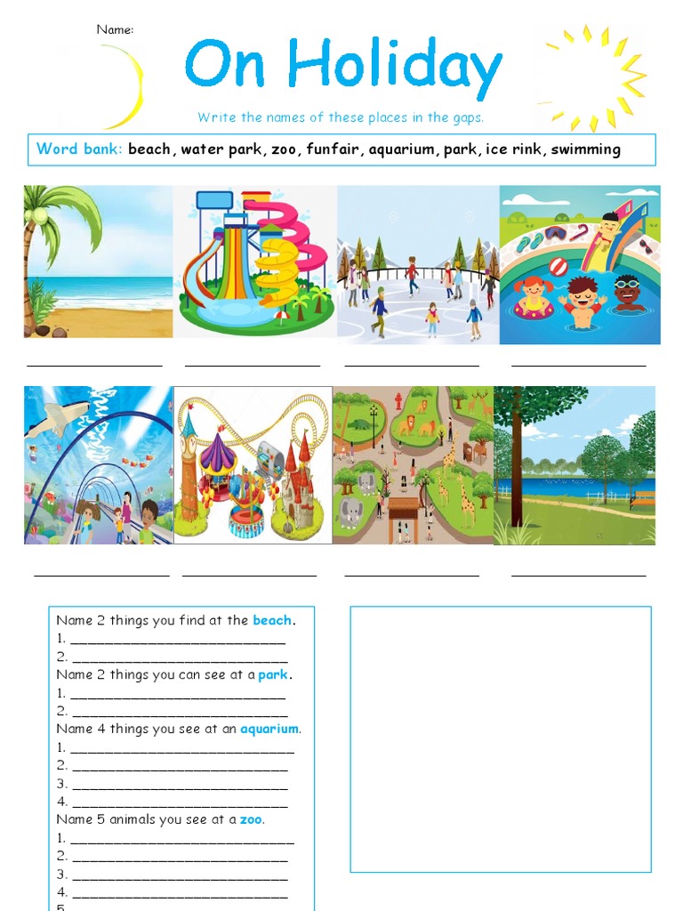 Worksheet On Holiday | PDF