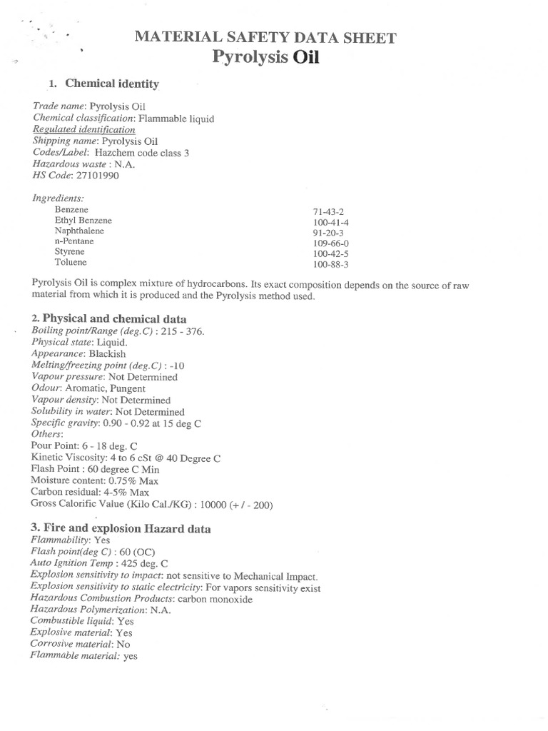 Pyrolysis Oil | PDF