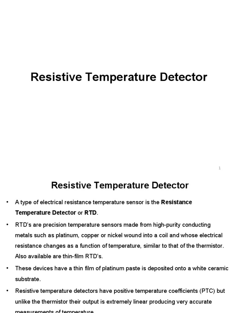 2.3 Resistive Temperature Detector | PDF | Electrical Resistance And ...