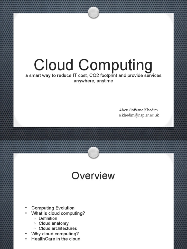 Cloud Computing: A Smart Way To Reduce IT Cost, CO2 Footprint and Provide Services Anywhere ...