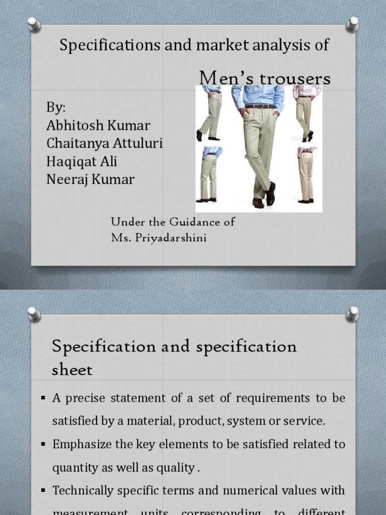 Men S Trousers | PDF | Trousers | Specification (Technical Standard)