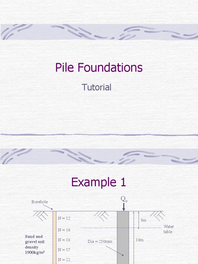 Pile Foundations Tutorial | PDF | Deep Foundation | Sand