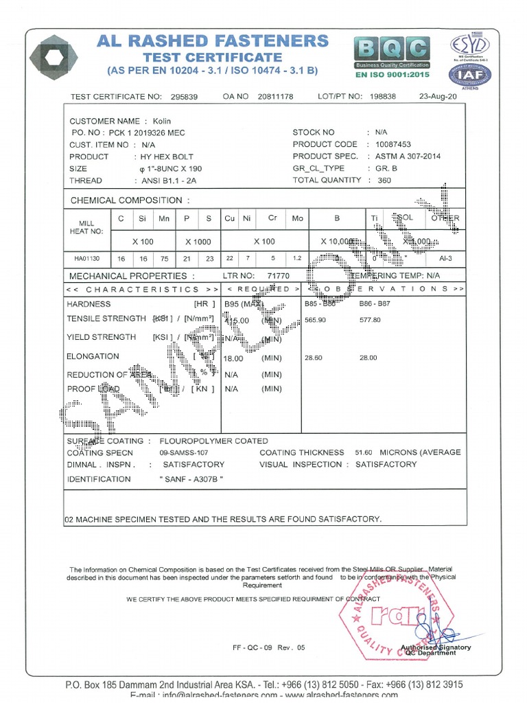 Rashed MTC Bolt | PDF