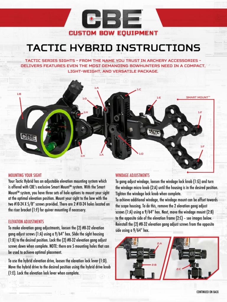 CBE Tactic Hybrid Instructions WEB | Download Free PDF | Archery | Screw