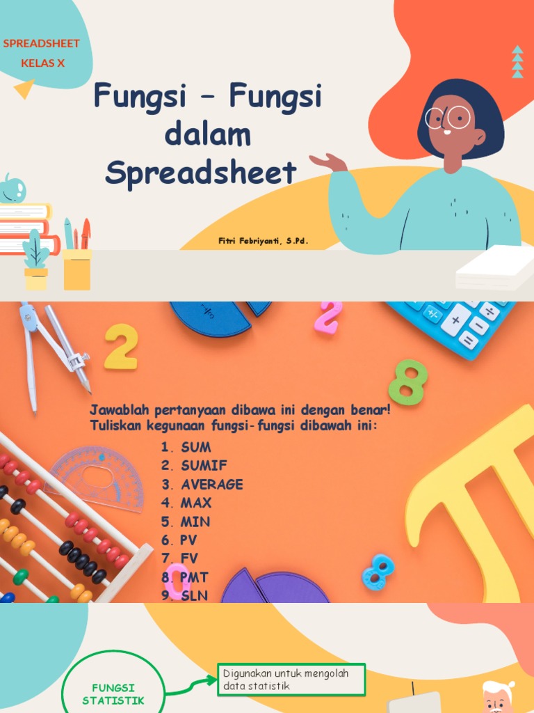 Fungsi-Fungsi Dalam Spreadsheet Sebelum PTS | PDF