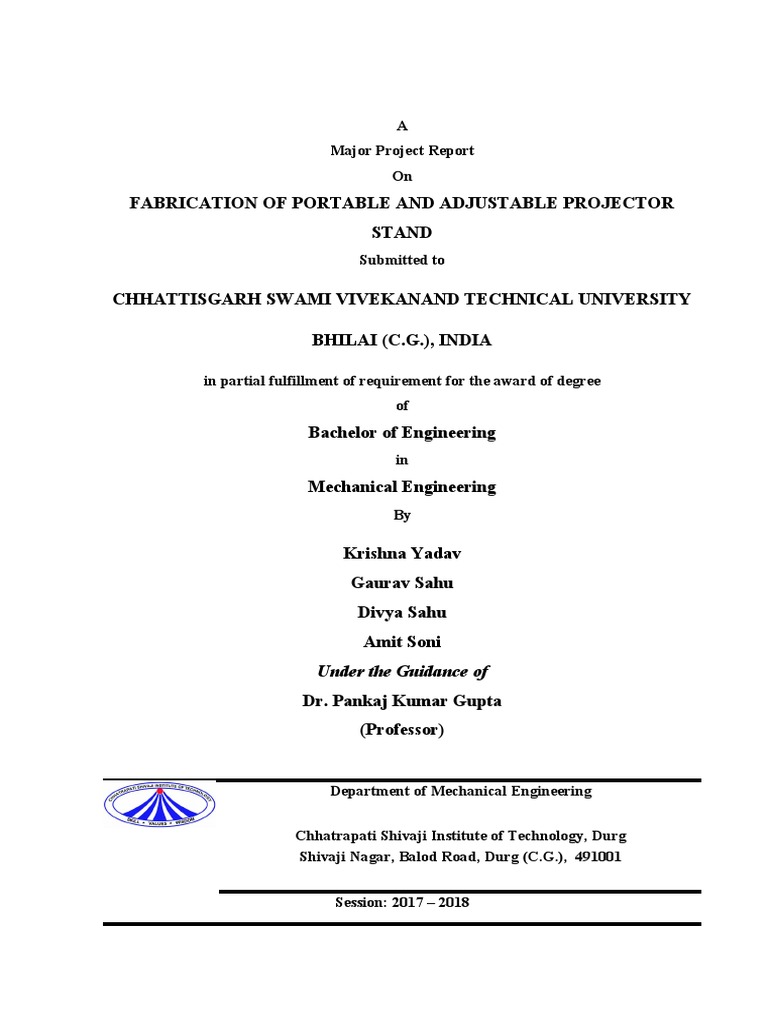 Thesis Corrected | PDF | Tripod (Photography) | Telescopic Sight