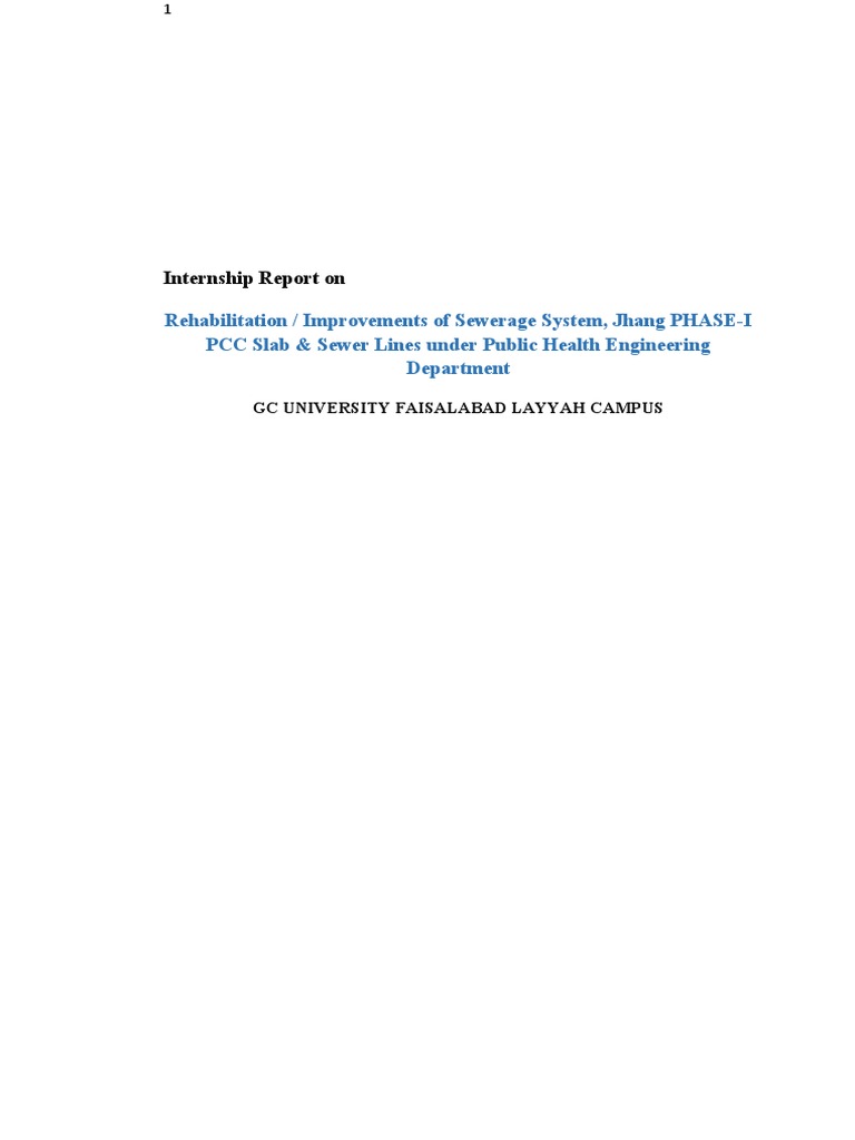 Internship Report Mahar Hasnain | PDF | Plaster | Brick