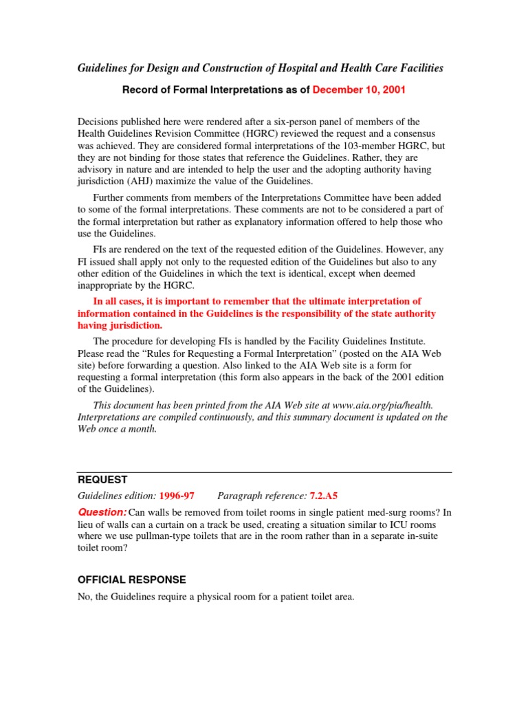 Guidelines For Design and Construction of Hospital and Health Care ...