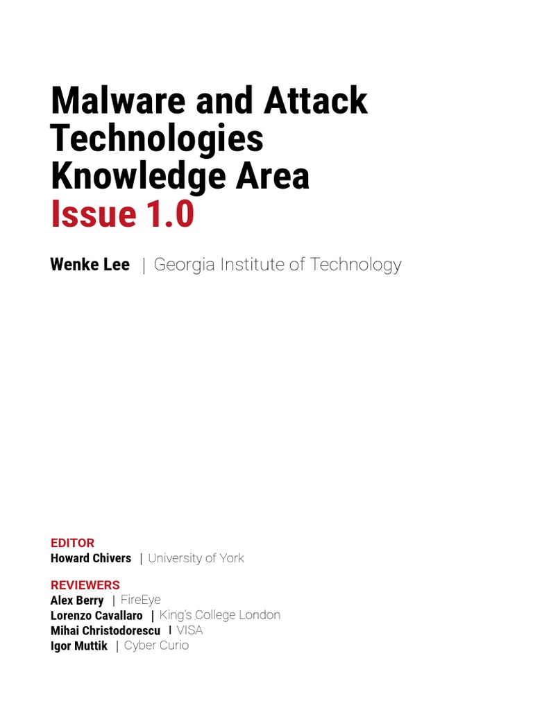 Malware Attack Technology Issue 1.0 | PDF | Malware | Computer Virus
