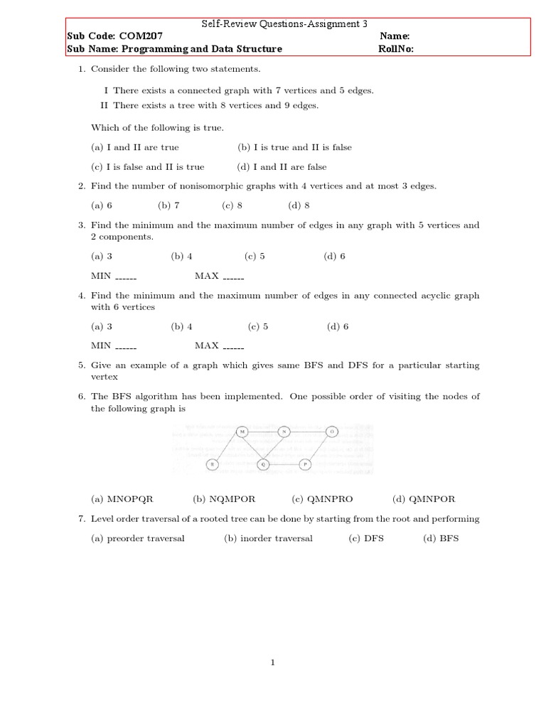 Graphs - Hashing-Assignment | PDF | Algorithms And Data Structures ...
