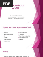 Physical Properties of Milk | PDF | Milk | Density