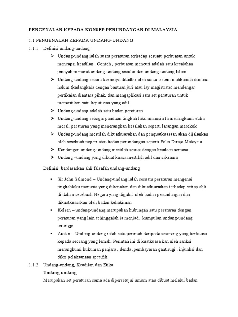 Pengenalan Konsep Perundangan | PDF